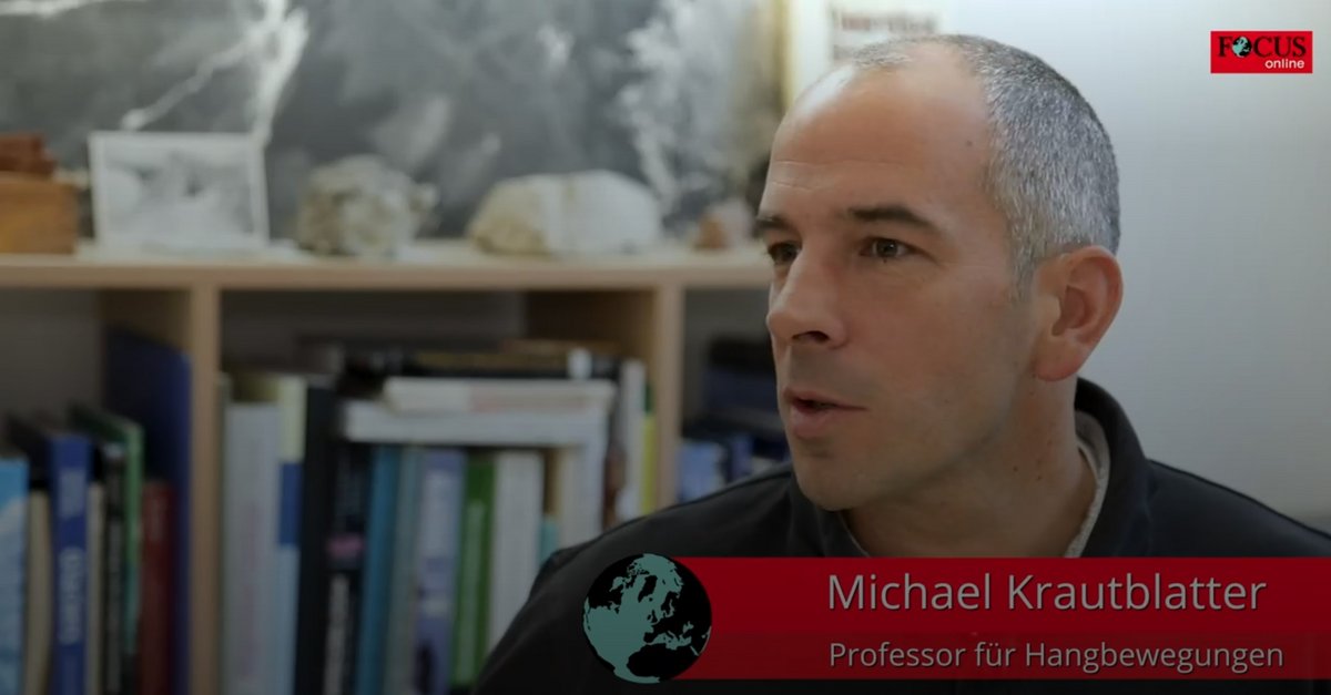 TV interview in FOCUS Online Earth - Professur für Hangbewegungen